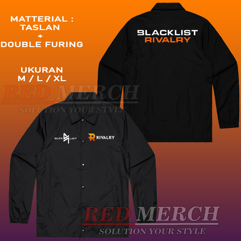 Jual RedMerch// Jaket coach Logo Blacklist x Rivalry - jaket blacklist ...