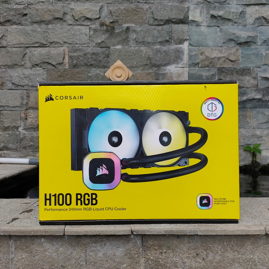 Jual CPU Cooler CORSAIR H100 RGB 240mm - Liquid Cooler H100 | Shopee ...