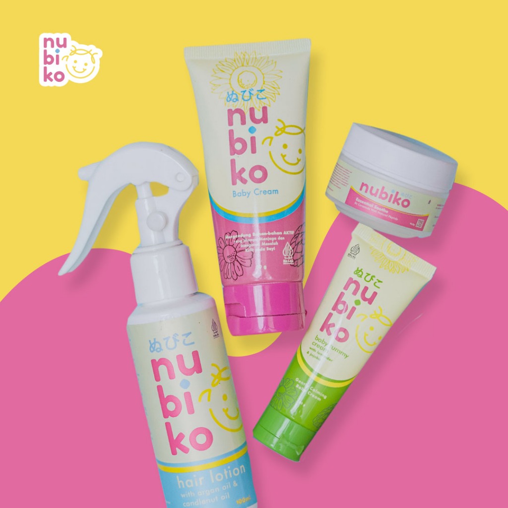 Jual NUBIKO Paket 4 Produk Baby Cream Essential Soothe Hair Lotion Baby ...