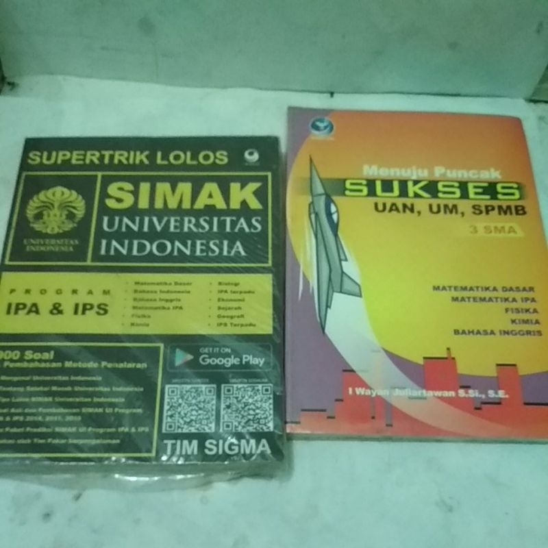 Jual MENUJU PUNCAK SUKSES UAN. UM. SPMB 3 SMA/ SUPERRIK LOLOS SIMAK ...