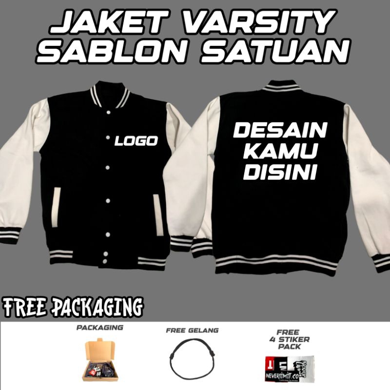 Jual Jaket varsity sablon custom satuan Desain suka suka high quality ...