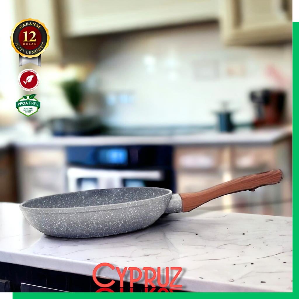 Jual cypruz fry pan marble 24 cm FP-0632 wajan anti lengket | Shopee Indonesia