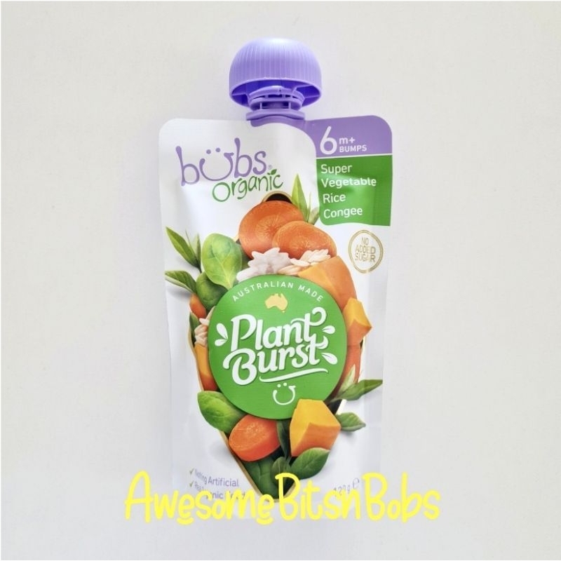 Jual Bubs Organic Plant Burst 6m+ Bumps Super Vegetable and Rice Congee ...