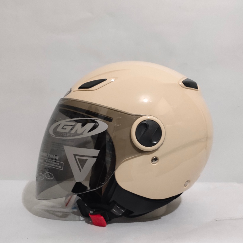 Jual HELM GM VENUS HIJAB SOLID CREAM PASTEL HALF FACE SINGLE VISOR ...