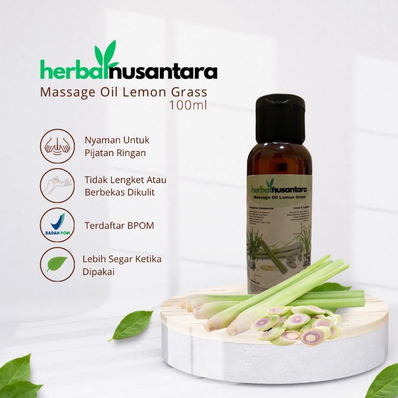 Jual Oil Massage Minyak Pijat Urut Herbal Aromaterapi Sereh Herbal 6844