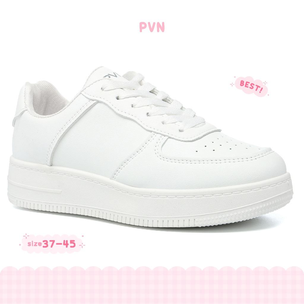 Jual PVN Hana Sepatu Putih Wanita Kets Sneakers Sport Shoes White Black ...