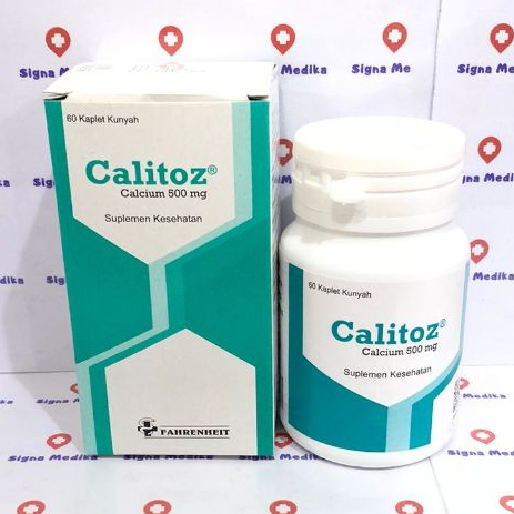 Jual Calos Chewable Tablet 500mg Isi 60 Tablet - Multivitamin Kalsium ...