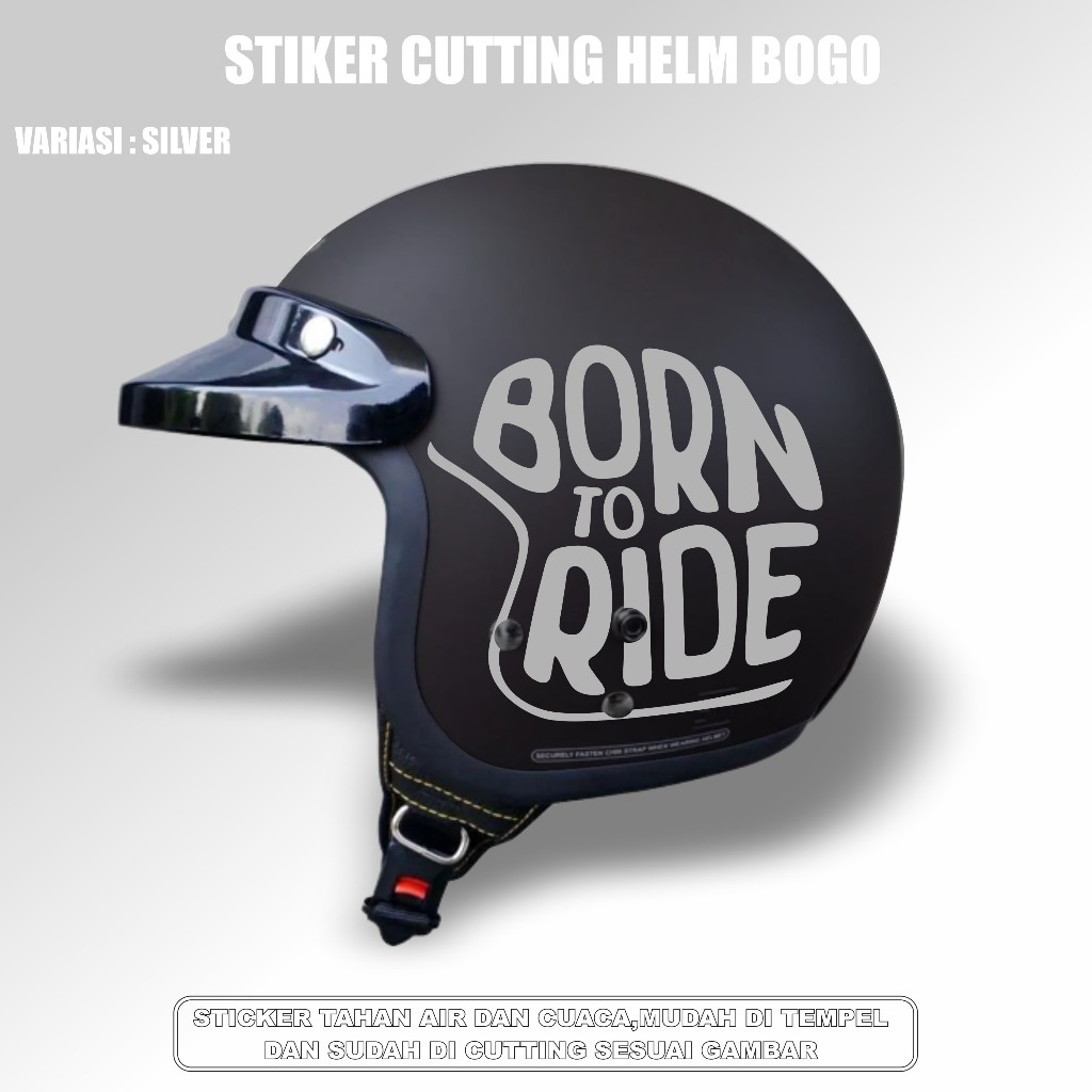 Jual Stiker Helm, Sticker helem Bogo 1 Set Variasi Born To Ride ...