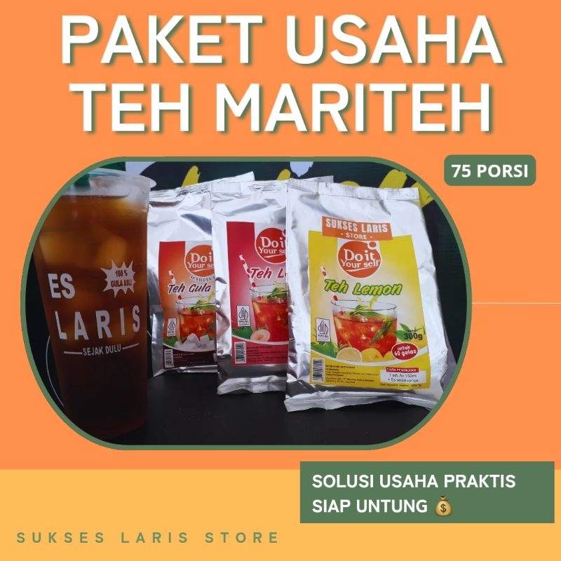 Jual PAKET USAHA TEH MARITEH TEH BUBUK RASA RASA UNTUK 75 PORSI | PAKET ...