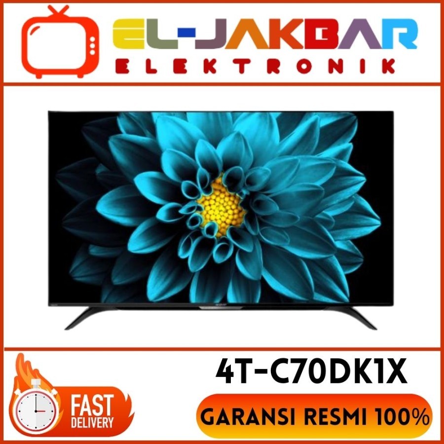 Jual Sharp 4T-C70DK1X Led Smart Android Tv 70 Inch 4K Android Dolby ...
