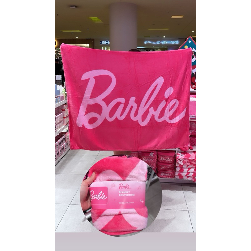 Jual Selimut Barbie Miniso x Barbie | Selimut ada pegangan Barbie ...