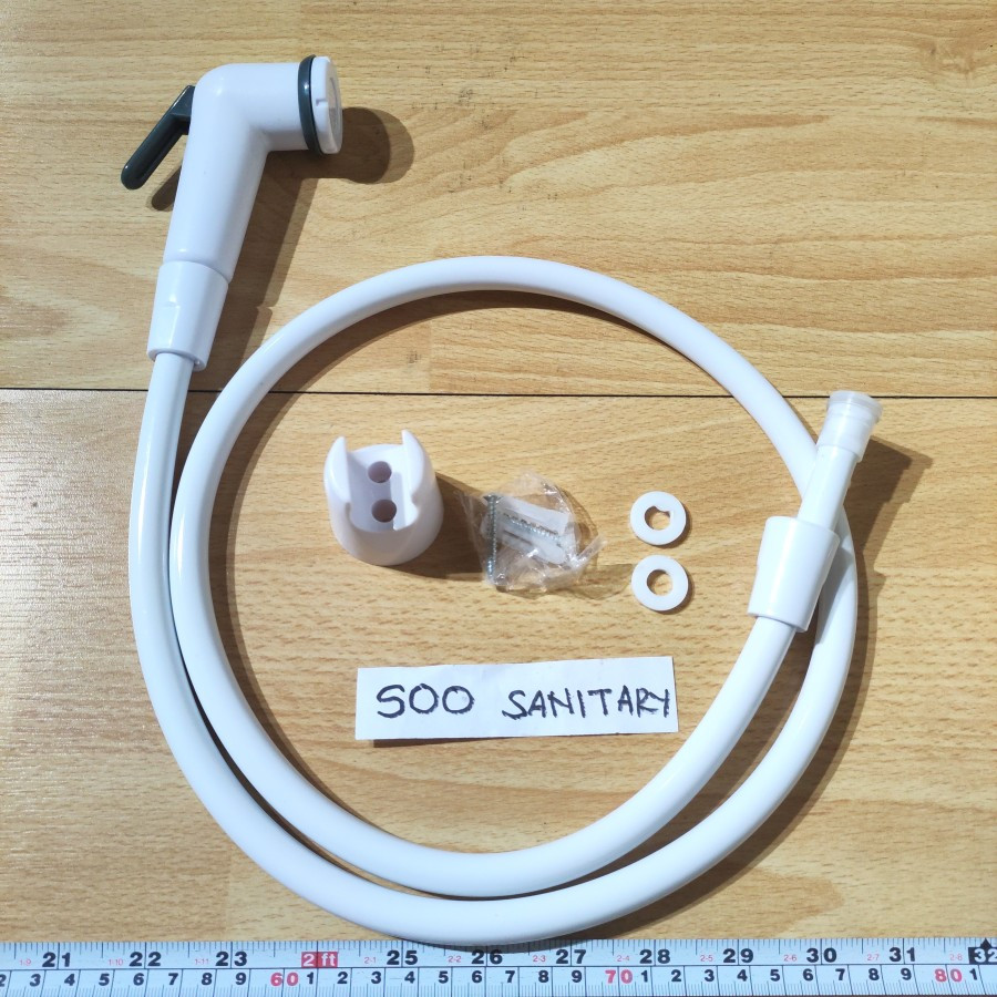 Jual Jet Shower PVC 1/2" Putih Abu - Bidet Plastik Set Semprotan WC ...