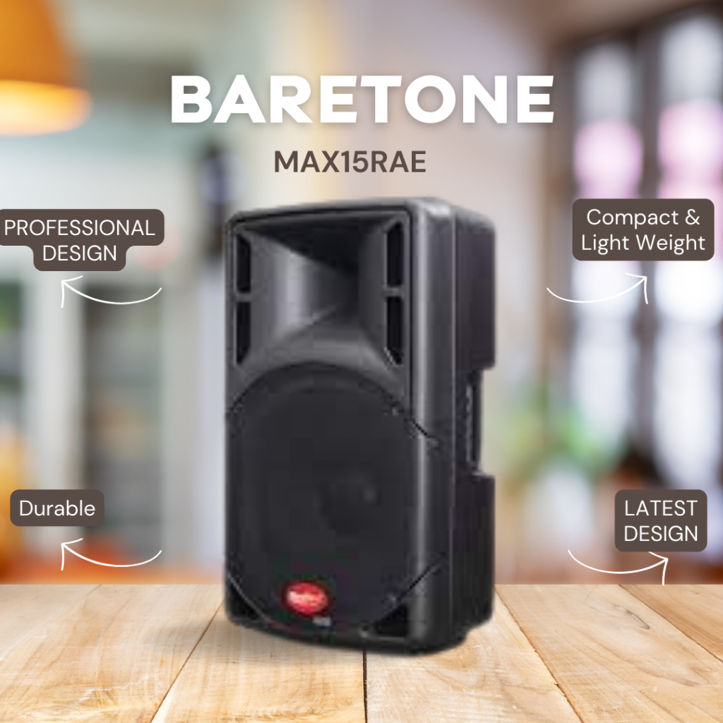 Jual SPEAKER AKTIF BARETONE MAX15RAE / MAX 15 RAE / MAX-15RAE 15 INCH ...