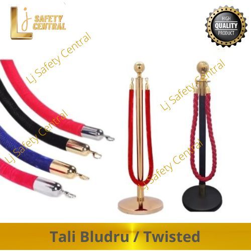 Jual Tali Pembatas Tiang Antrian Gold Bludru | Shopee Indonesia