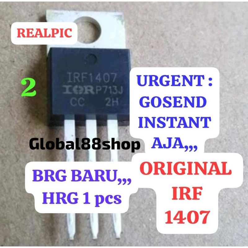 Jual ORIGINAL IRF1407 IRF 1407 MOSFET N-CH TO-220 130A 75V TR FER TRANSISTOR IGBT MESIN LAS ...