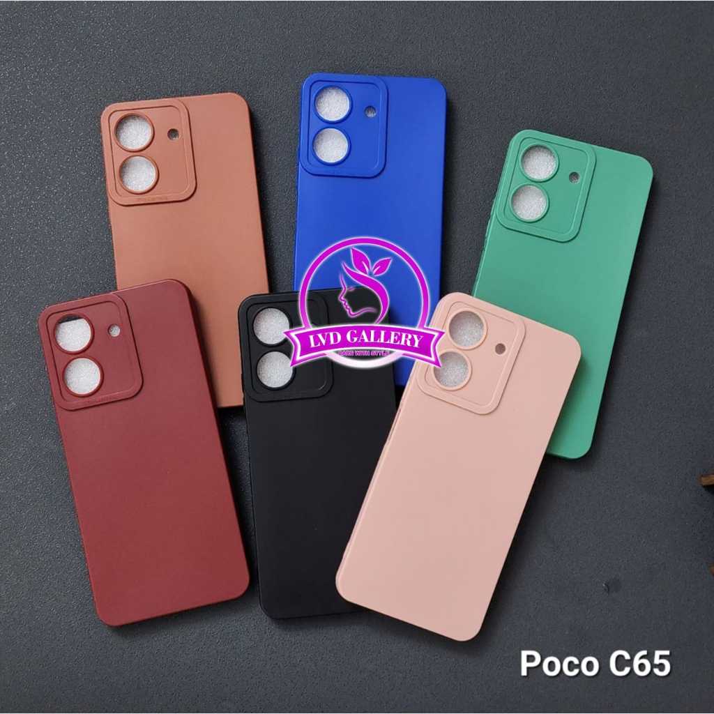 Jual Poco C65 Case Liquid warna Silicone Pro Camera Premium Casing Poco ...