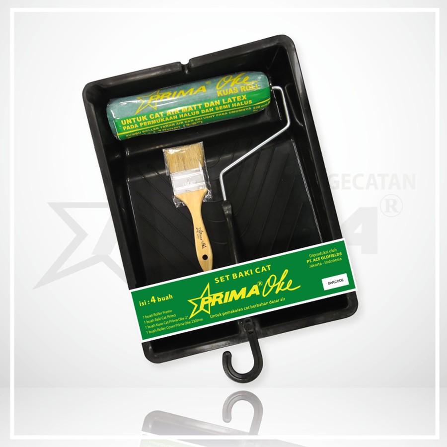 Jual 1 Tray Set Kuas Roll PRIMA OKE 230mm, Bak Cat, dan Kuas 2" inch ...