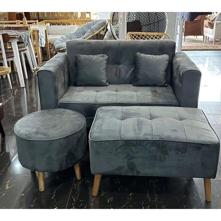 Jual Set Sofa Kotak 2 Seater + Bench + Stool | Shopee Indonesia