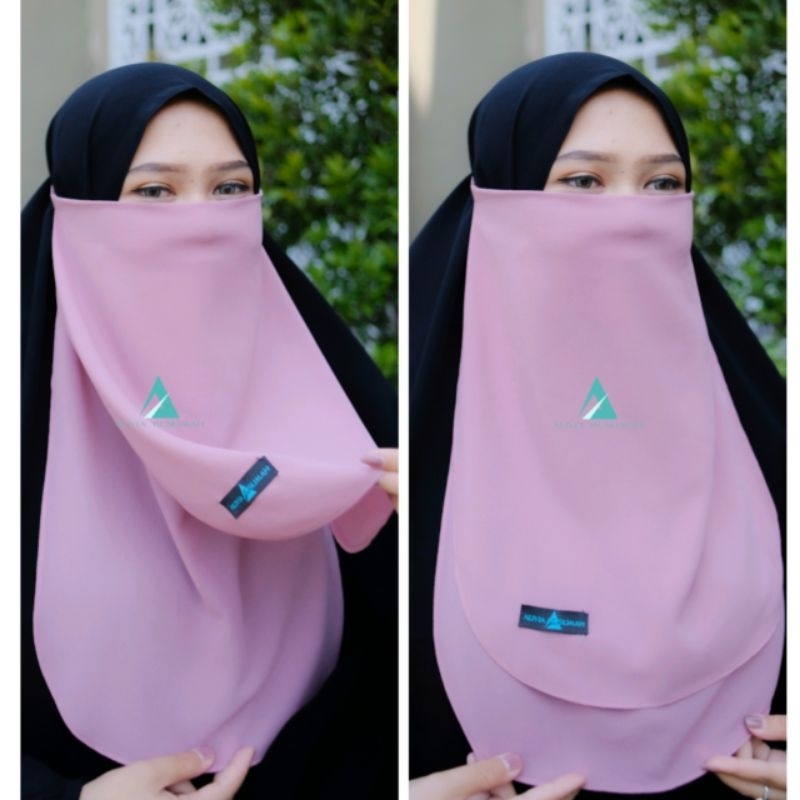 Jual Cadar 2 Layer Tanpa Jahitan Mata Ceruty Babydoll Premium Alivia Muslimah / Cadar 2 Layer ...