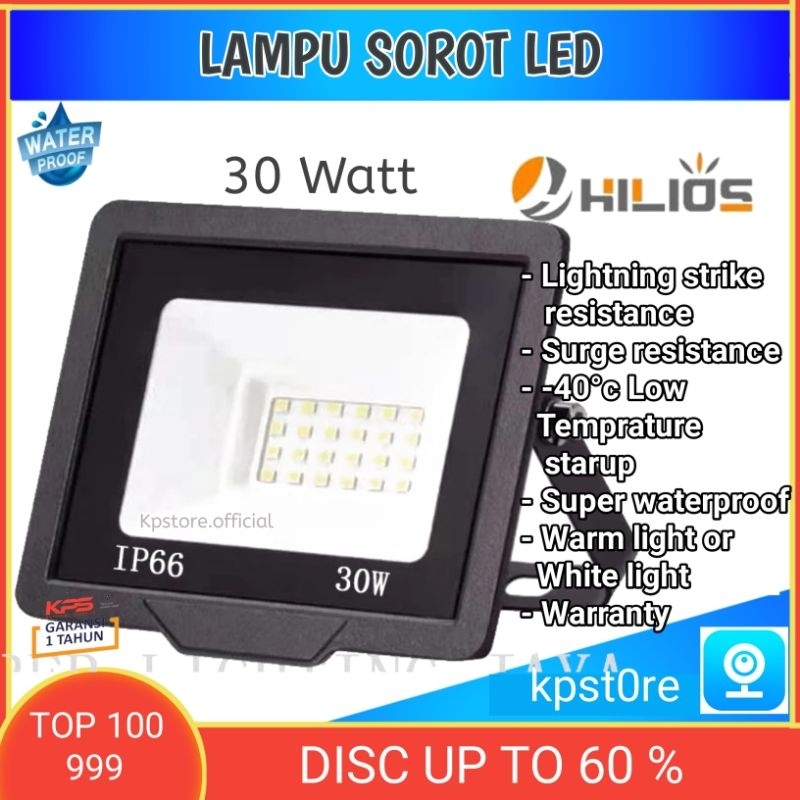 Jual LAMPU SOROT LED 30W | LAMPU TEMBAK LED 30 WATT | LAMPU OUTDOOR LED KPS | Shopee Indonesia