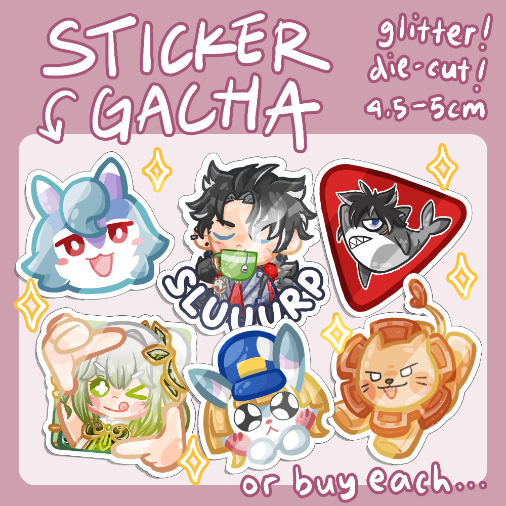 Jual [READY STOCK] Genshin Impact Glitter Stickers (Wriothesley ...