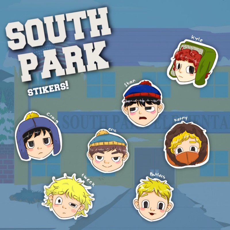 Jual Stiker South Park / South Park stickers / South Park Sticker set ...