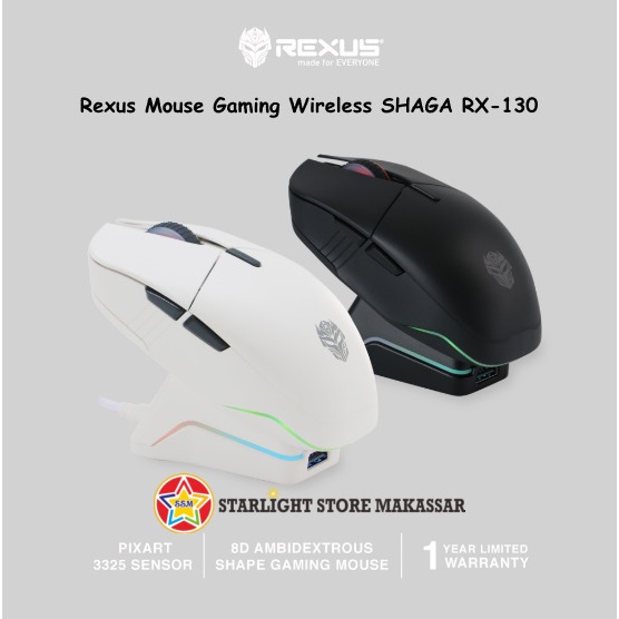 Jual Rexus Mouse Gaming Wireless SHAGA RX130 | Shopee Indonesia