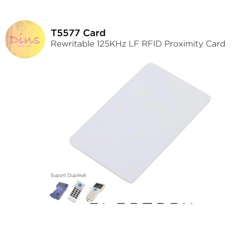 Jual Kartu RFID Rewritable 125 kHz Proximity Card T5577 Card | Shopee ...
