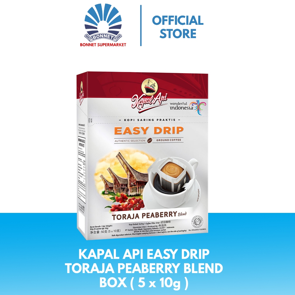 Jual Kapal Api Drip Toraja Peaberry (5 X 10g) 8991002115316 | Shopee ...