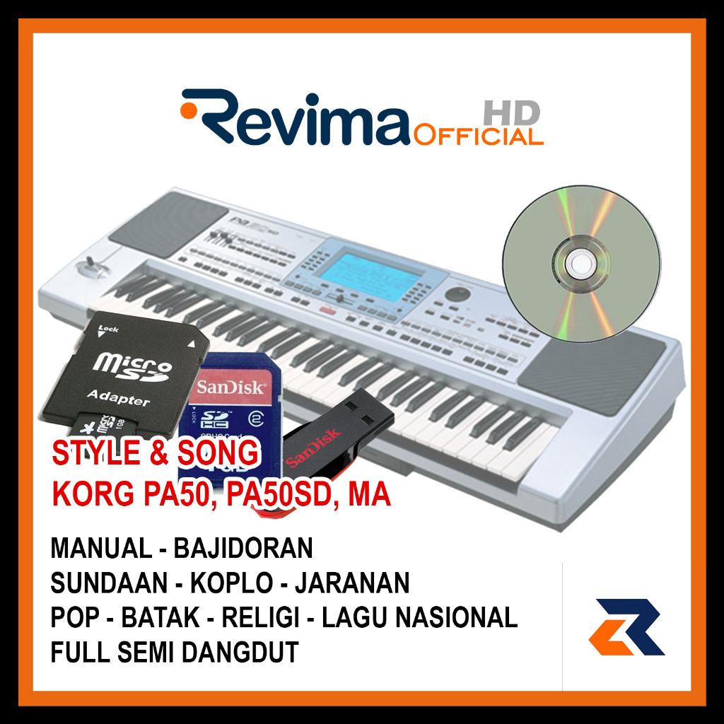 Jual Flashdisk Emulator Style Song Keyboard Korg PA50, PA50SD, PA60 ...