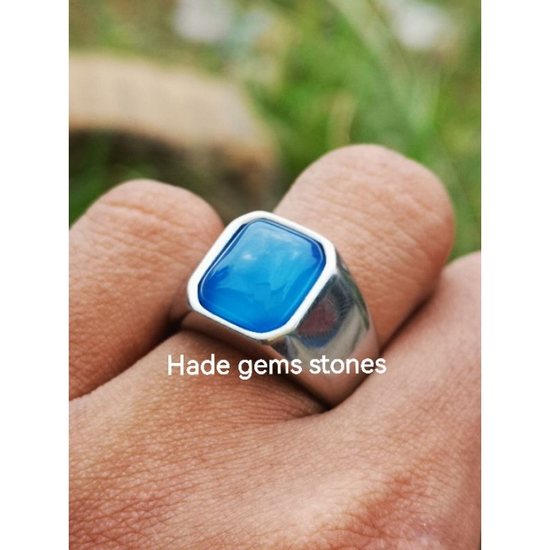 Jual NATURAL BATU RAJA SPIRTUS RING TITANIUM 12x10 | Shopee Indonesia