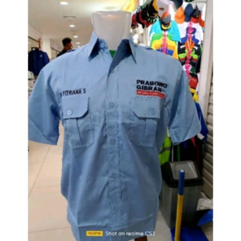 Jual kemeja pdh Prabowo gibran full bordir/seragam eksklusif pdh ...