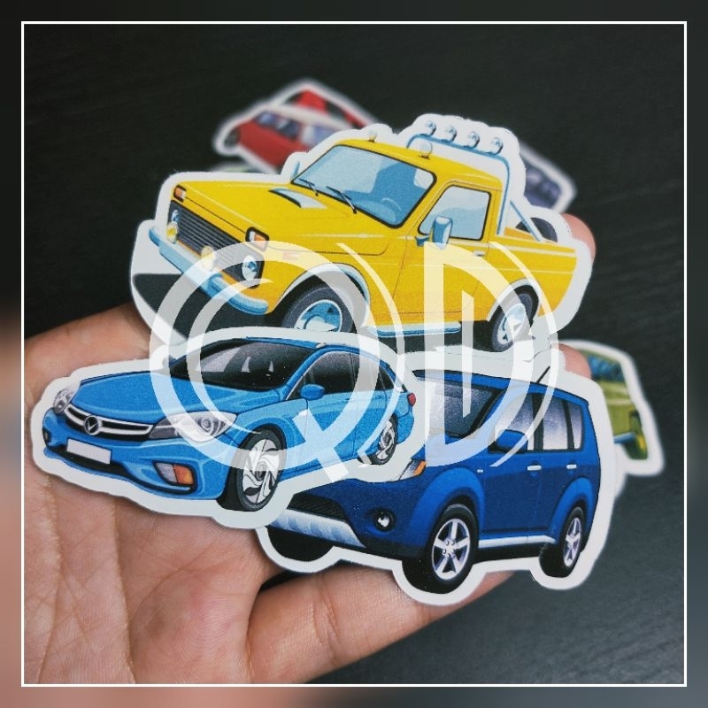Jual isi 14 pcs stiker kertas mobil sticker glossy murah gambar mobil ...