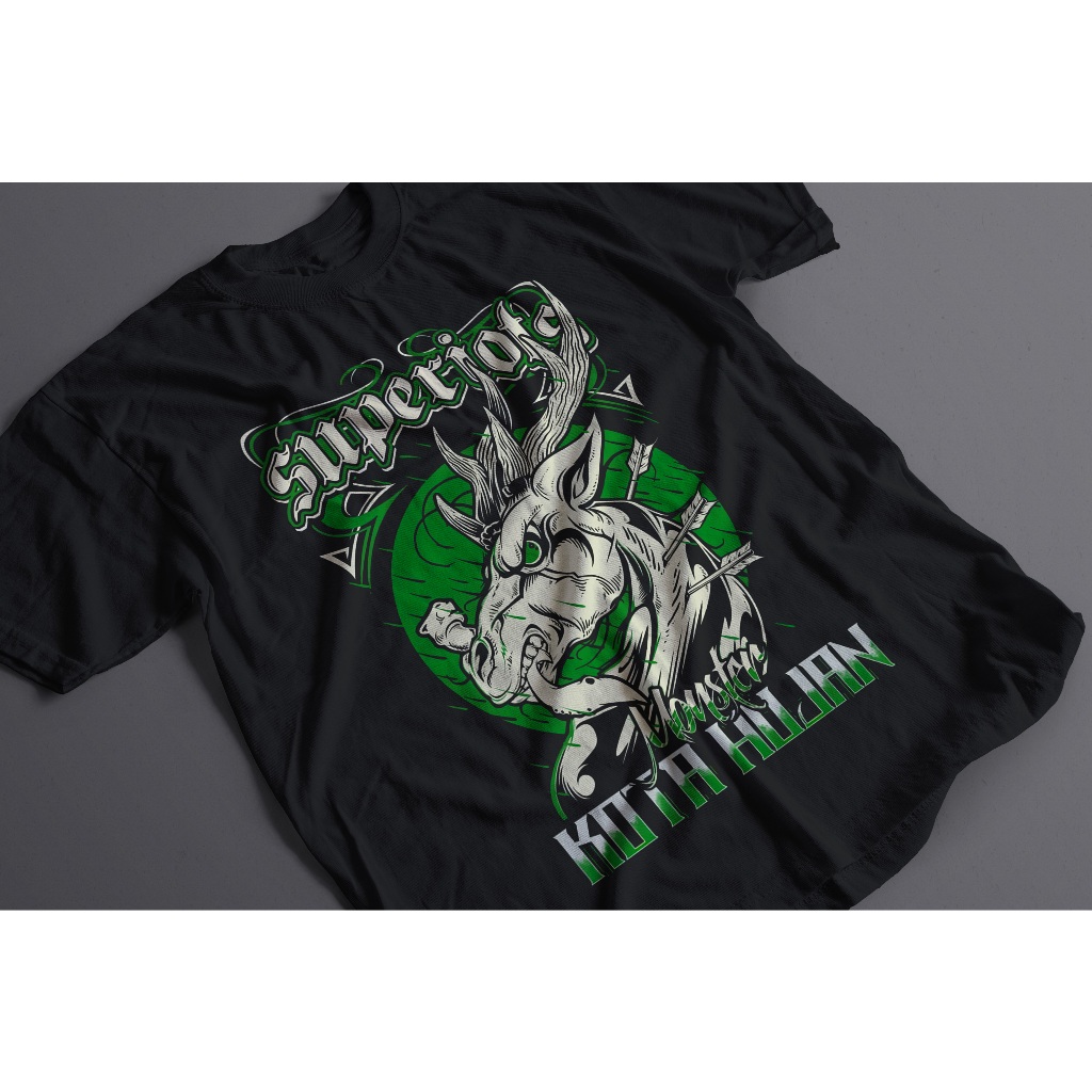 Jual T-SHIRT SUPERIOTS MONSTER KOTA HUJAN | Kaos Unisex | Shopee Indonesia