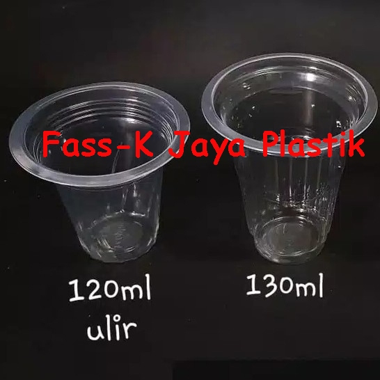 Jual 50pcs Gelas 120ml ulir bening / Es Krim / Kopi / Ice Cream 120 ml ...