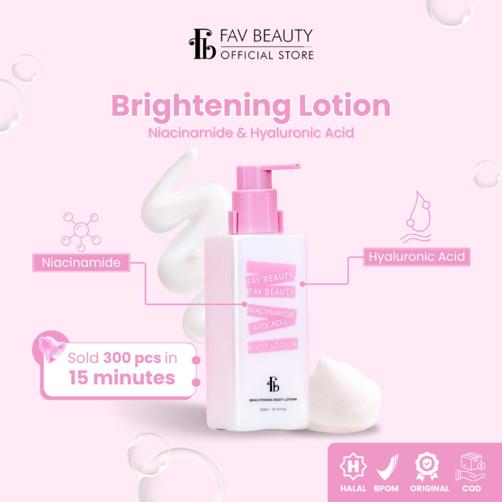 Jual FAV BEAUTY Brightening Body Lotion Niacinamide Pencerah Pemutih ...