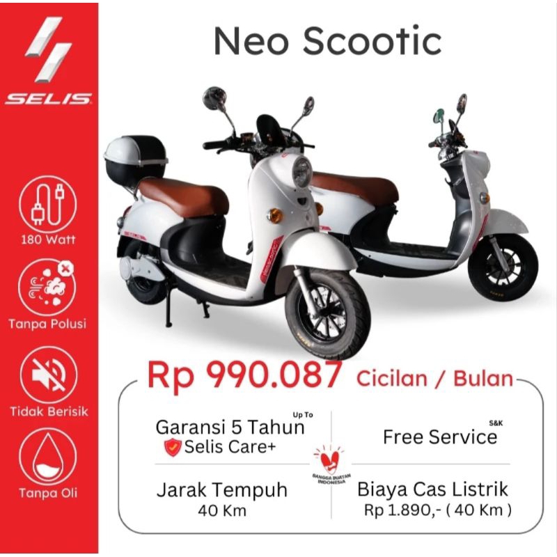 Jual Motor Listrik Selis Neo Scootic | Shopee Indonesia