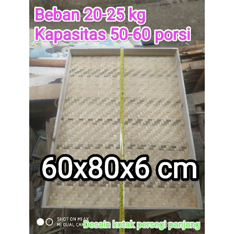 Jual tampah persegi panjang/tampah tumpeng/nampan bambu/baki bambu ...