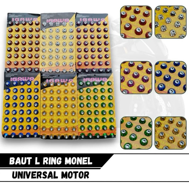 Jual Monel Plus Baut L 6mm Baut Posh Variasi L 6mm / Buat 10 Baut Plat ...
