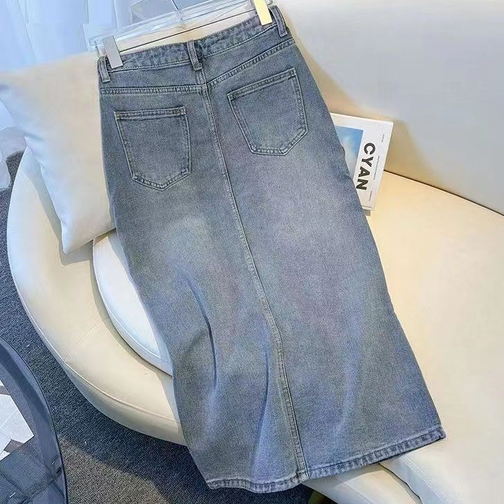Jual boll.id Bigsize Jumbo — Rok Jeans Panjang Rok Span Korean Style ...