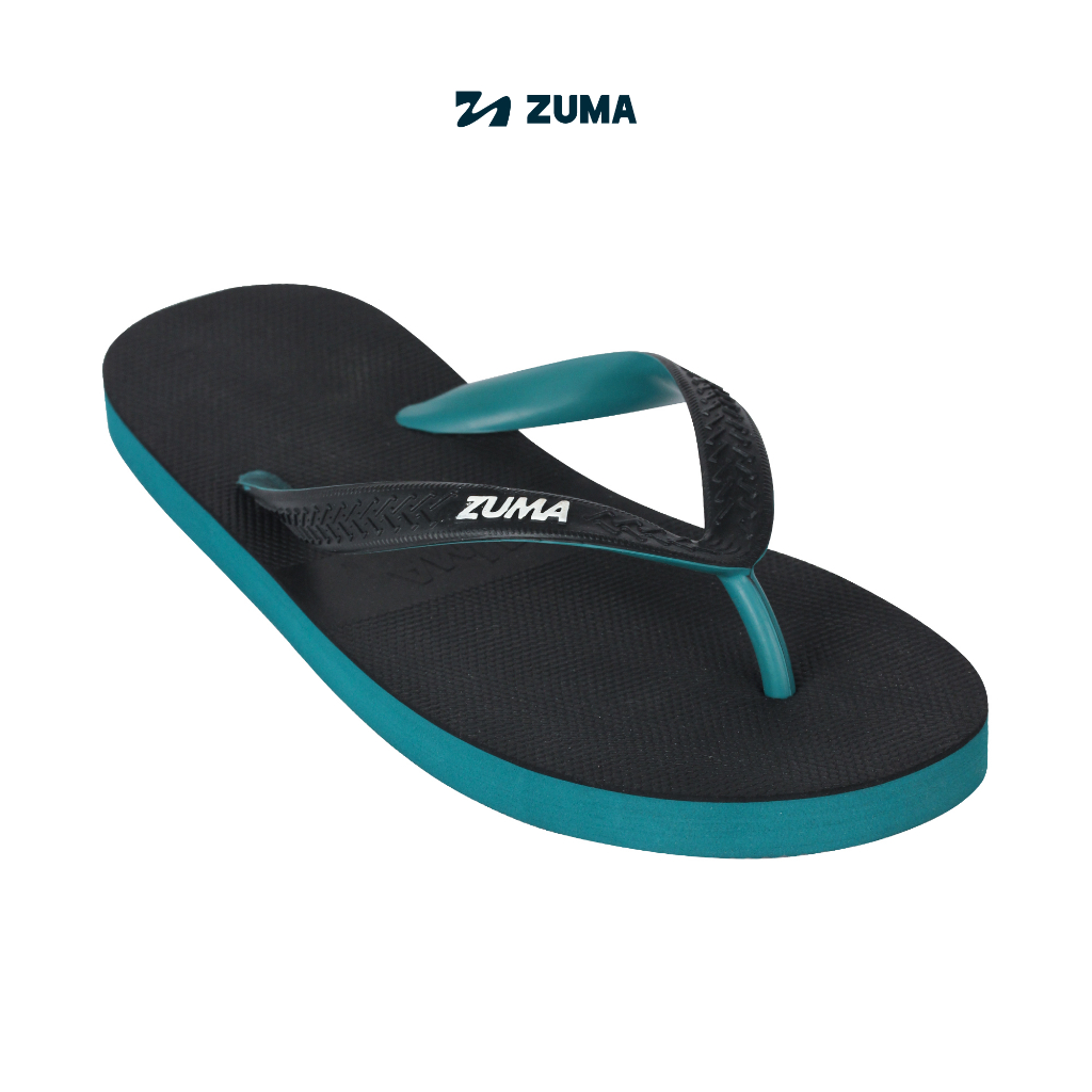 Jual Zuma Men Black Series 2 Blue, Sandal Jepit Pria Karet Polos, Hitam ...