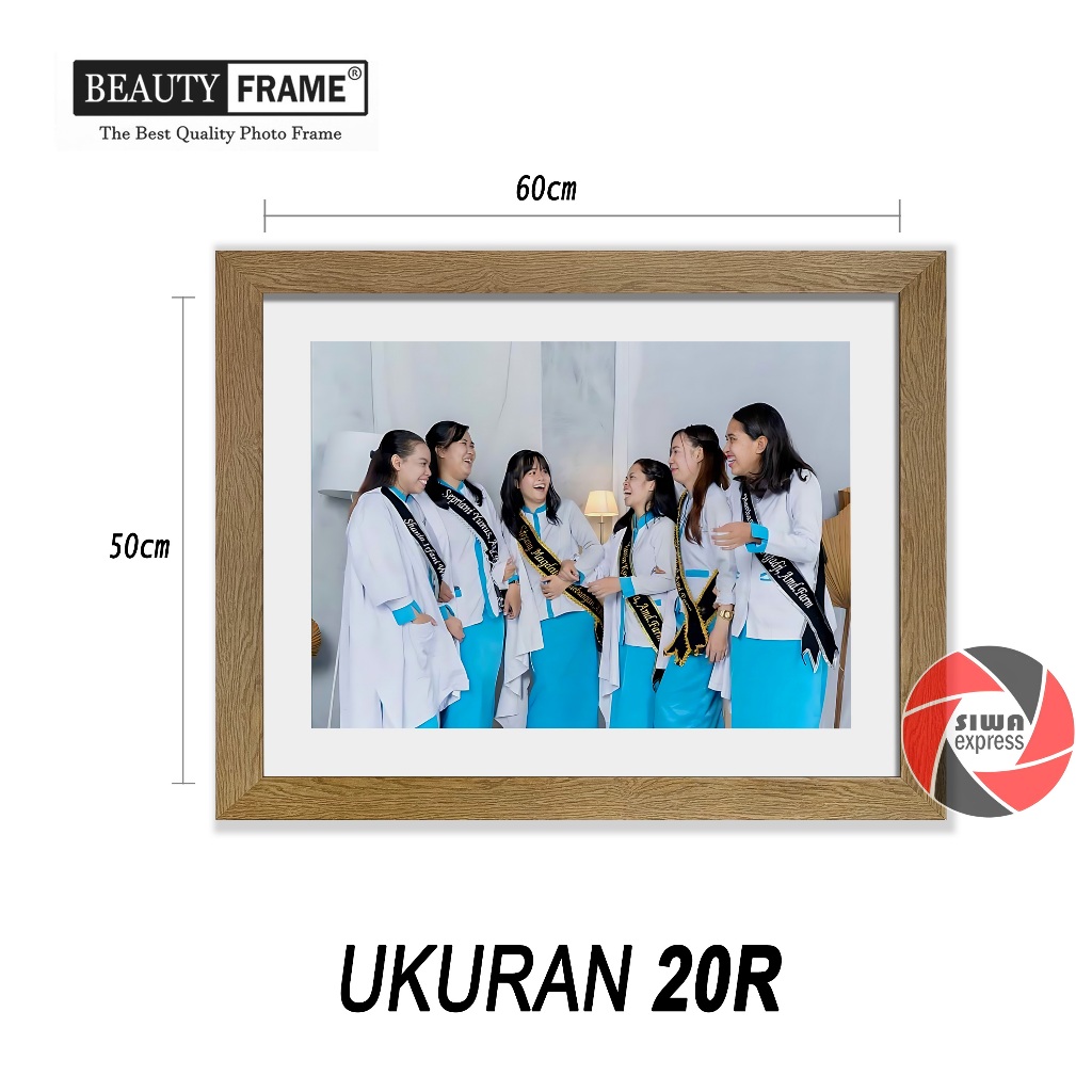 Jual BEAUTY FRAME 20R 50X60 BINGKAI GRATIS CETAK FOTO LAMINASI KANVAS ...