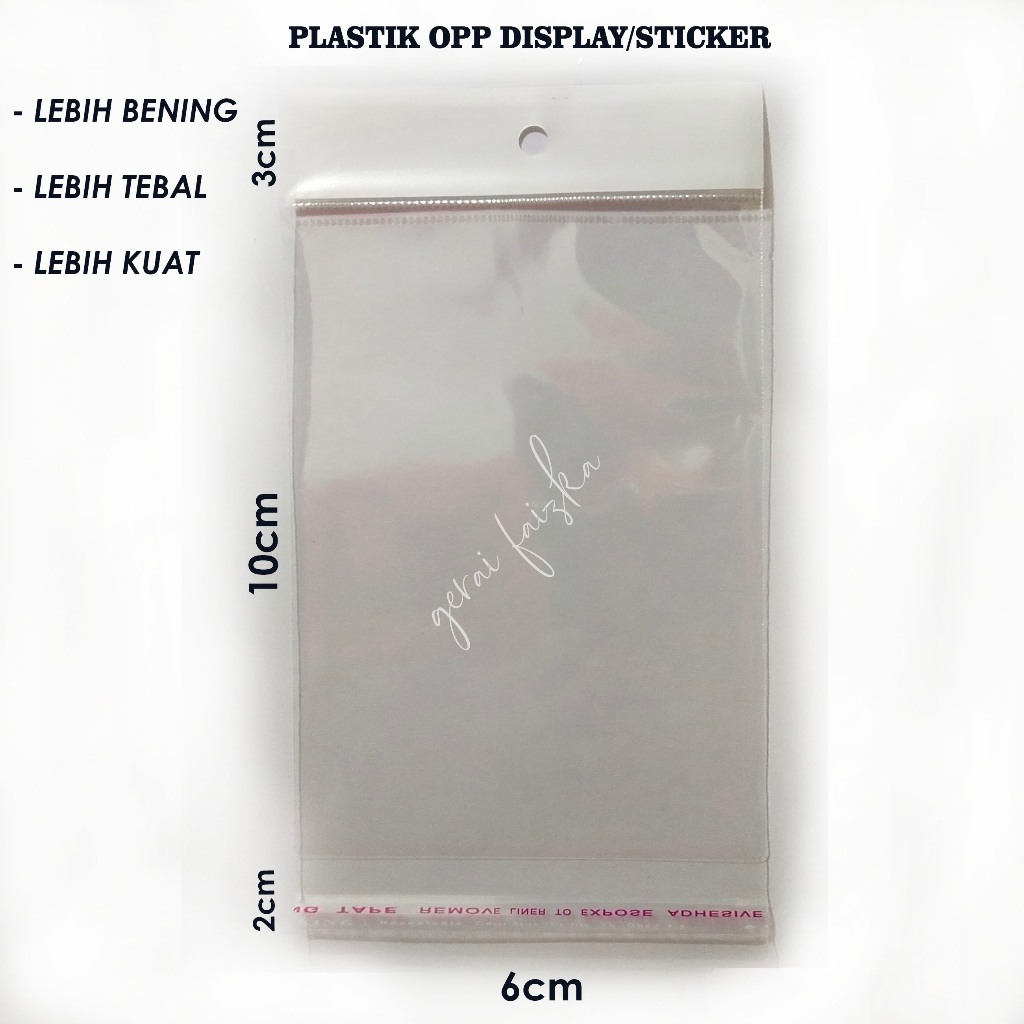 Jual PLASTIK OPP DISPLAY/STICKER 6x10 | Shopee Indonesia