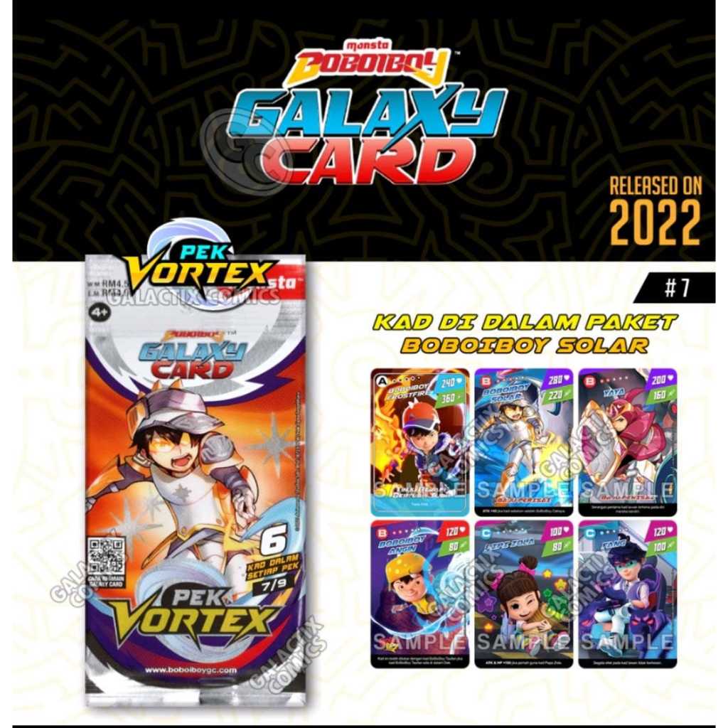 Jual Boboiboy Galaxy Card Pek Vortex Repackage Satuan | Shopee Indonesia