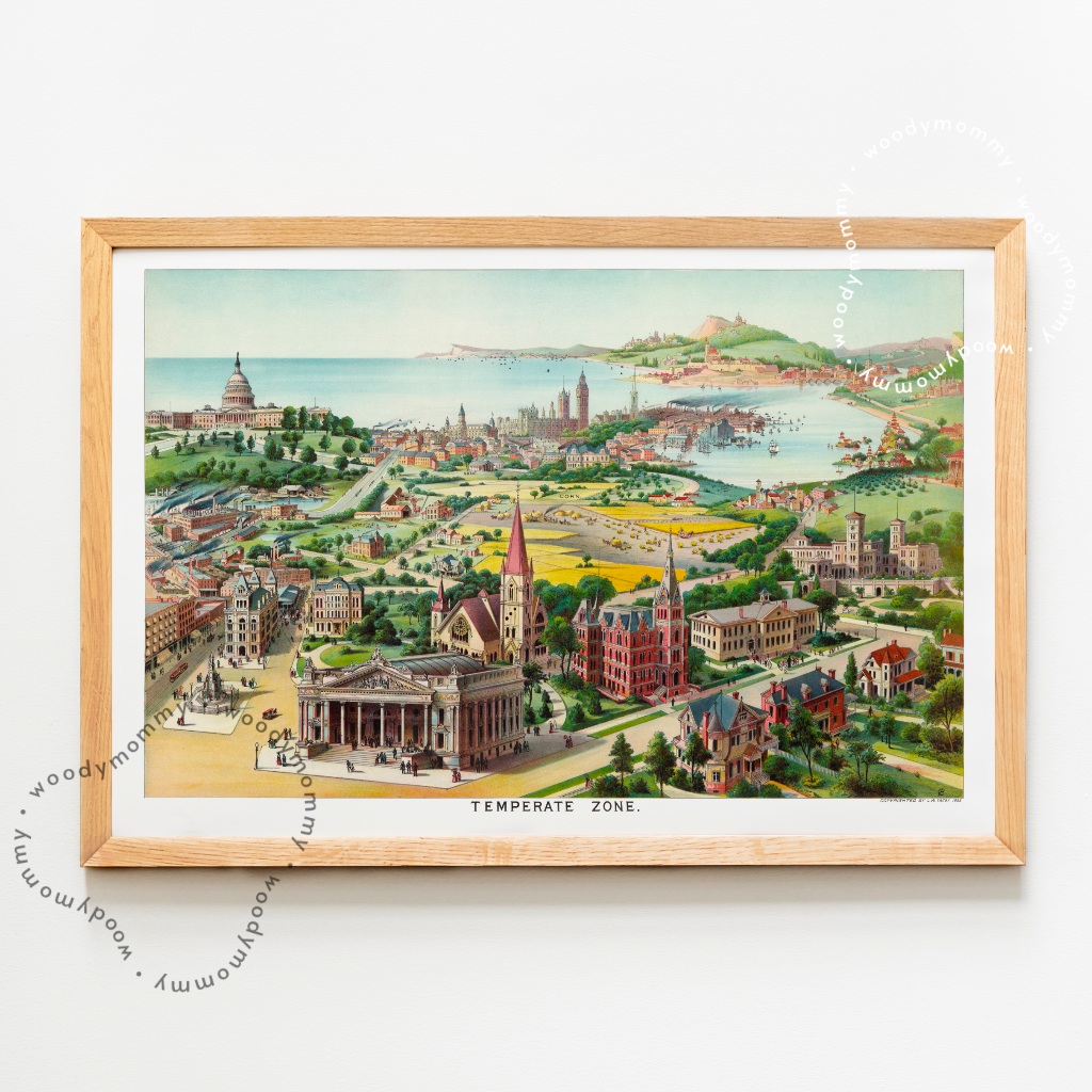 Jual Vintage Poster Geografi - Geography Educational Wall Art ...