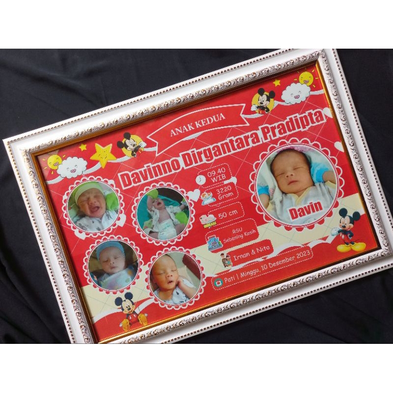 Jual Biodata Baby 15R | Pigura Bayi | Biodata Anak | Bingkai Kelahiran ...
