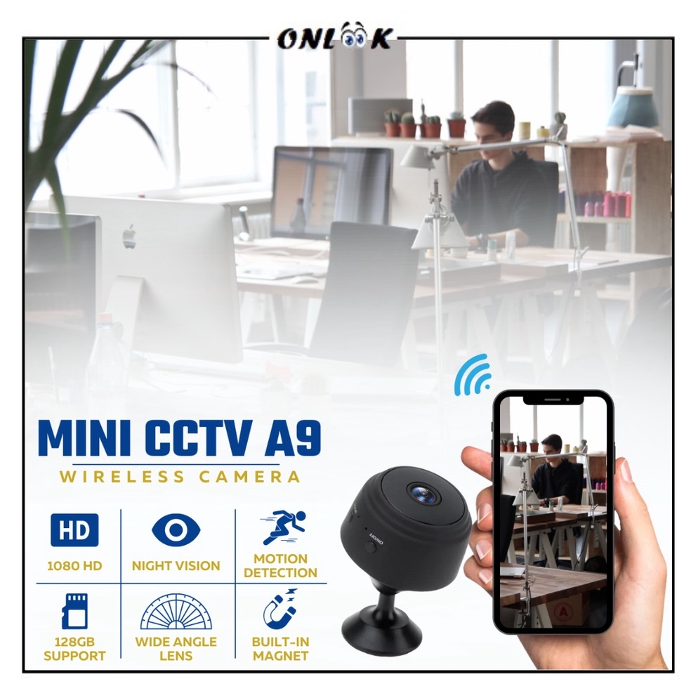 Jual Promo Mini CCTV Wireless Camera A9 HD Camera 18P Smart IP Hidden ...