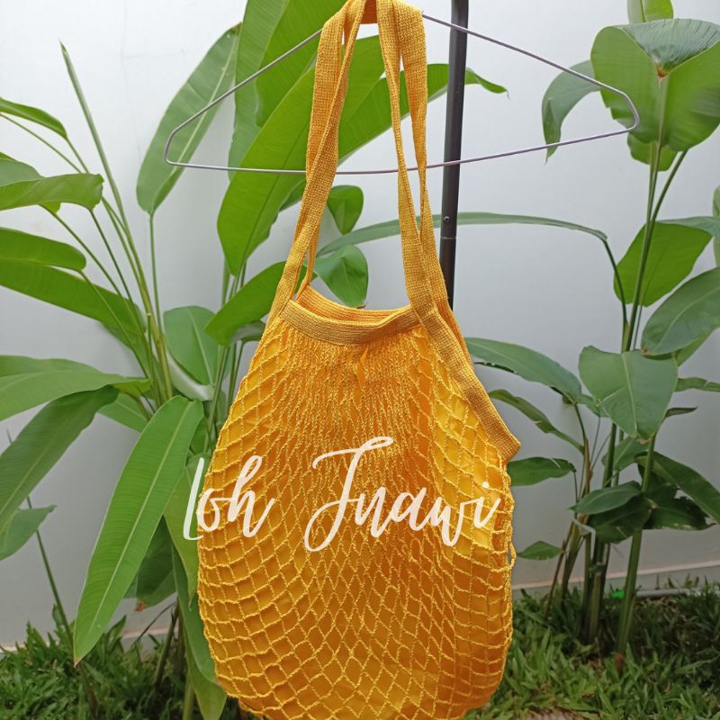 Jual Tas Jaring Premium Dengan Lapisan Dalam Net Bag Beach Bag with ...