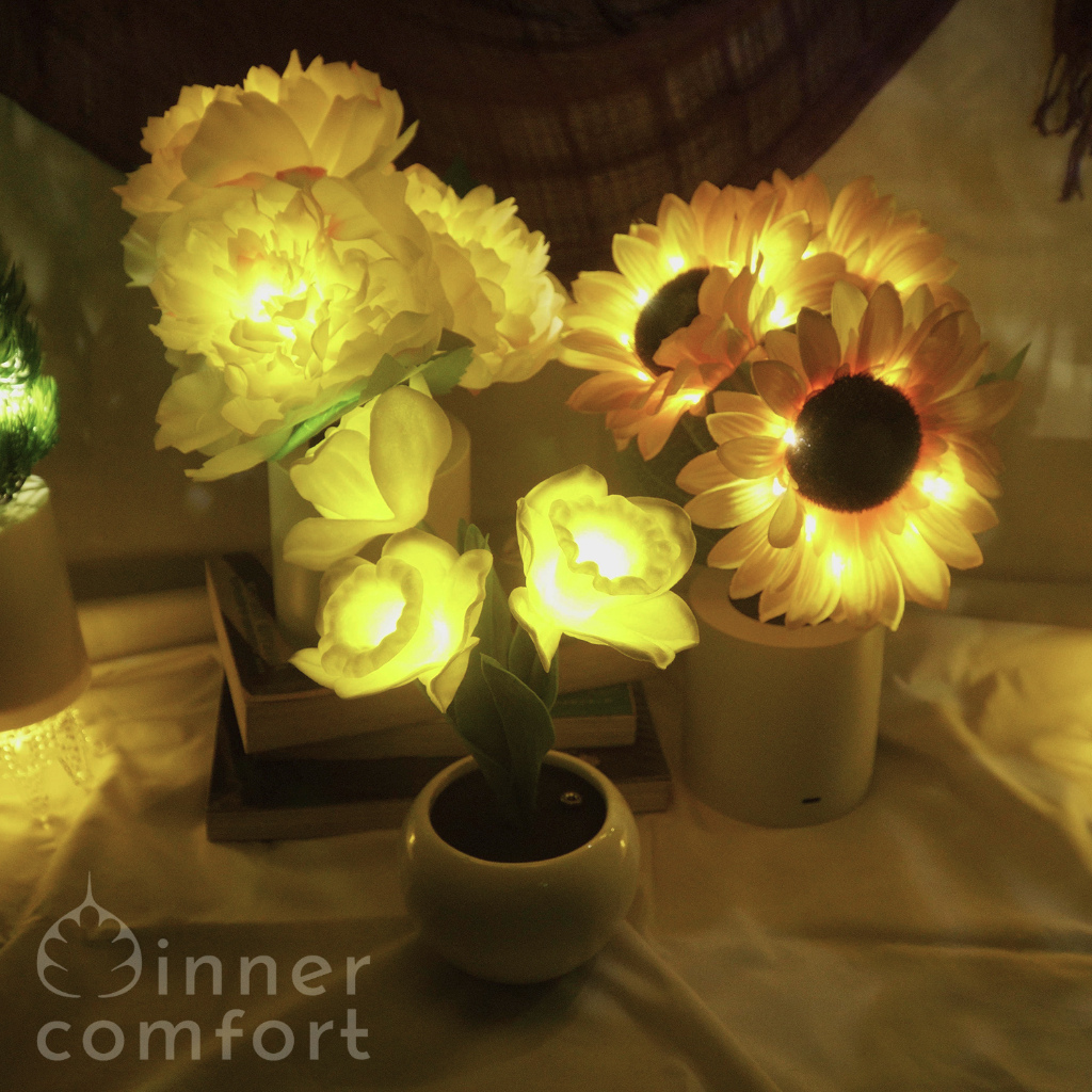Jual Artificial LED Flower Vase Pot Tanaman Hias Bunga Artifisial ...