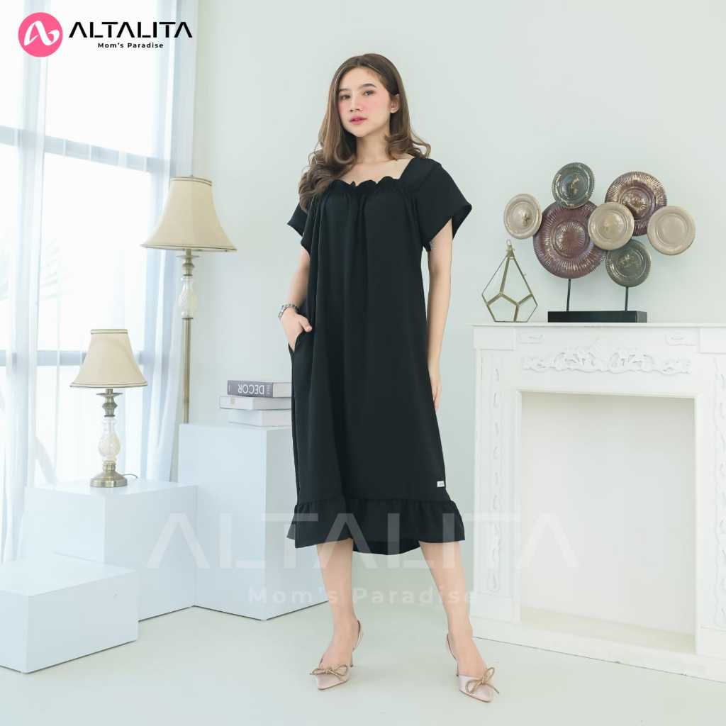 Jual Altalita - Daster Polos Fuji Laura Cringkle Airflow Serut Dada ...